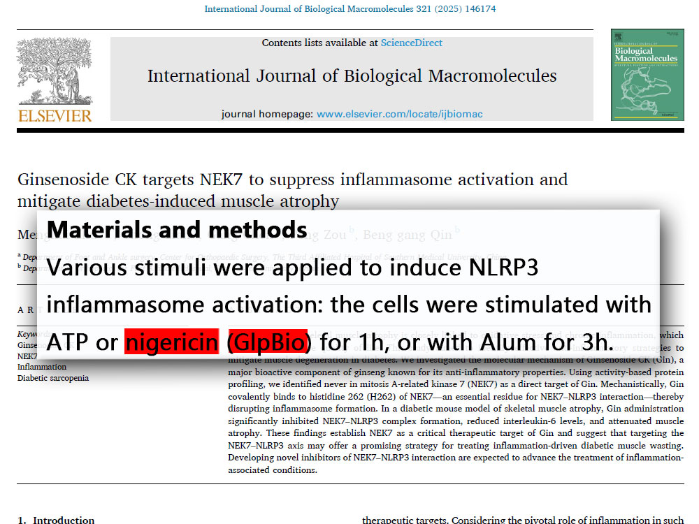 Nigericin | NLRP3 agonists | CAS NO.:28380-24-7 | GlpBio