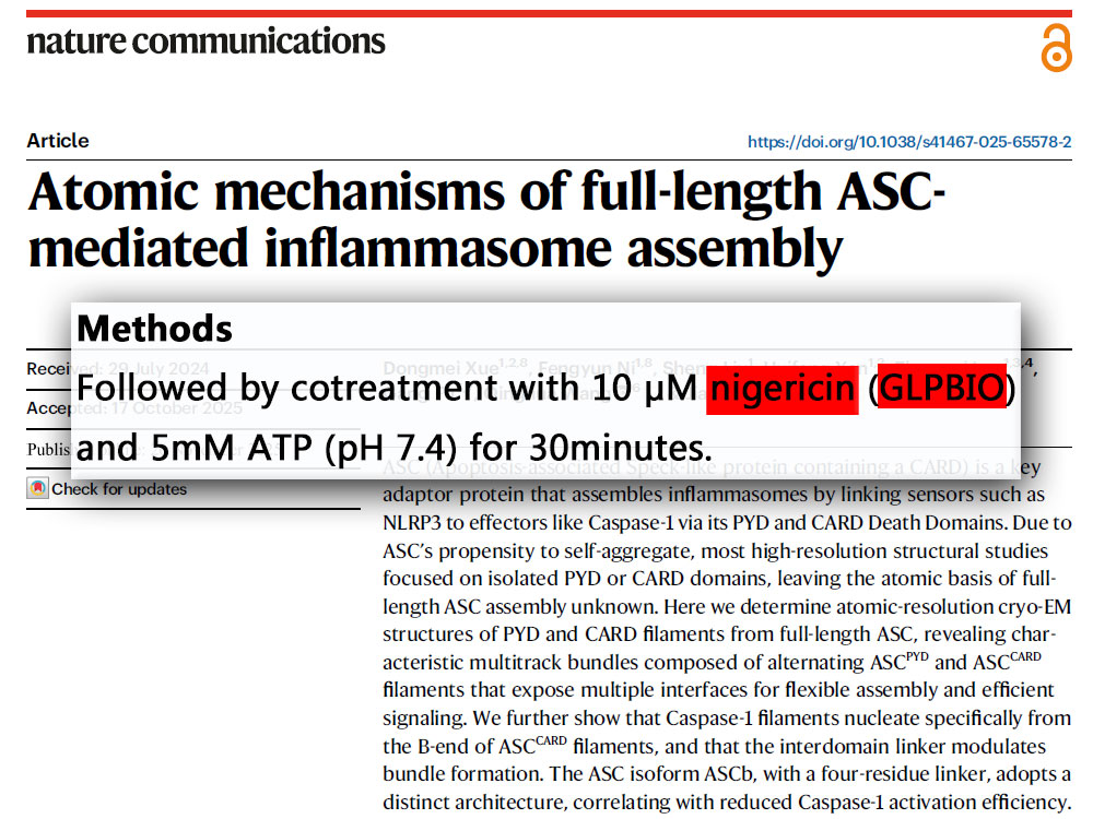 Nigericin | NLRP3 agonists | CAS NO.:28380-24-7 | GlpBio