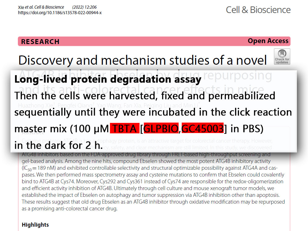 TBTA | CuAAC reaction ligand | CAS NO.:510758-28-8 | GlpBio